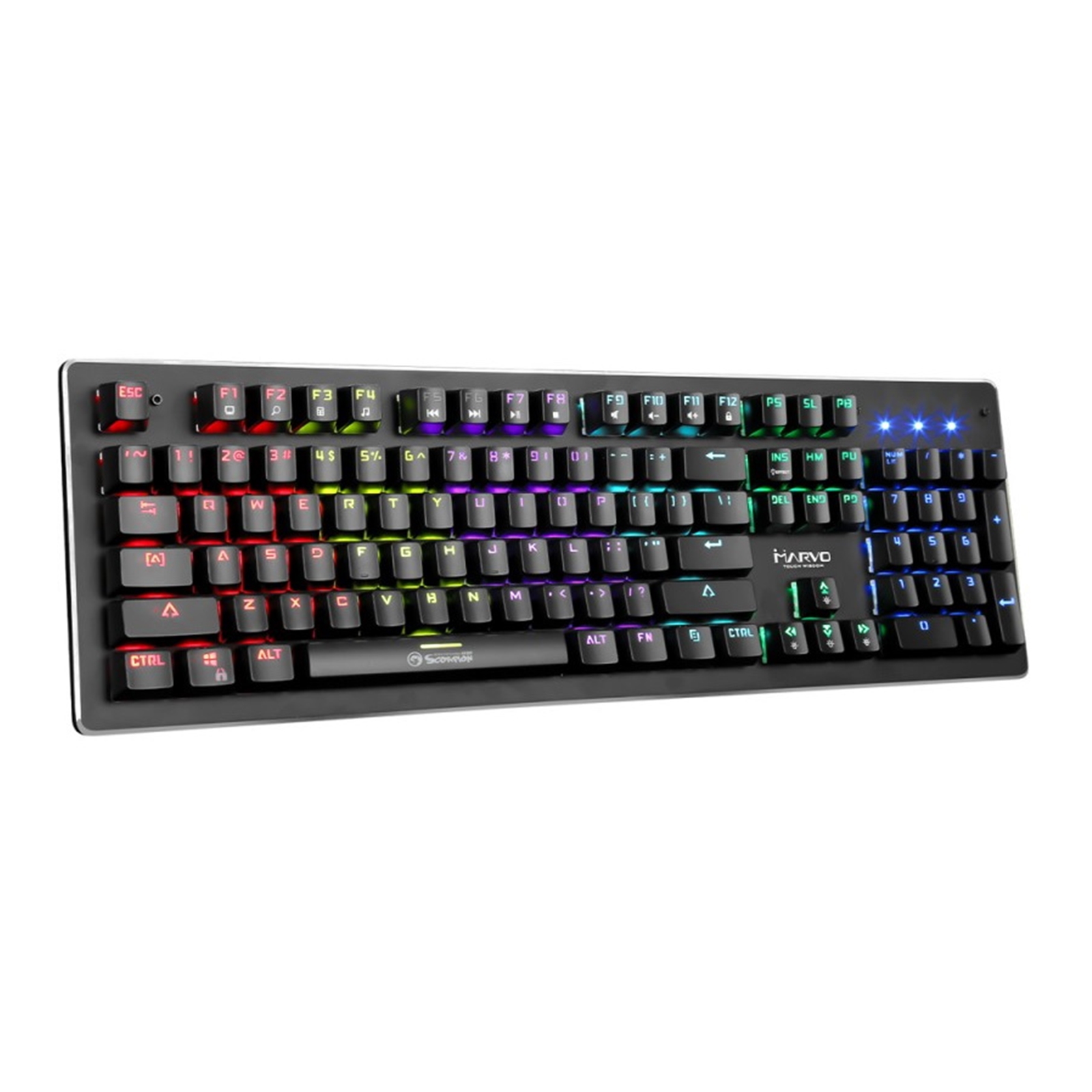 Marvo Scorpion KG909 RGB LED Full Size Mechanical Gaming Keyboard – PC ...